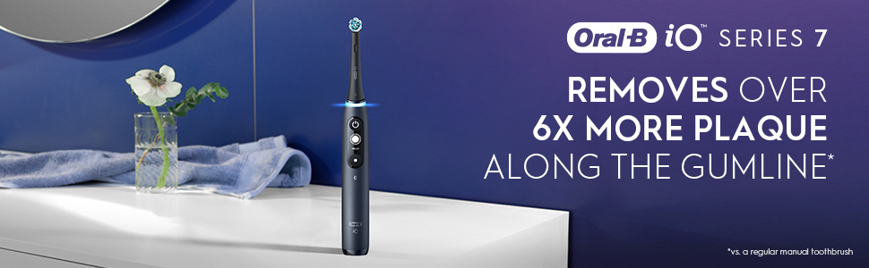 Oral-B iO7 Electric Toothbrush, for Clinically Proven Complete Protection, Black, iO Series 7 ...