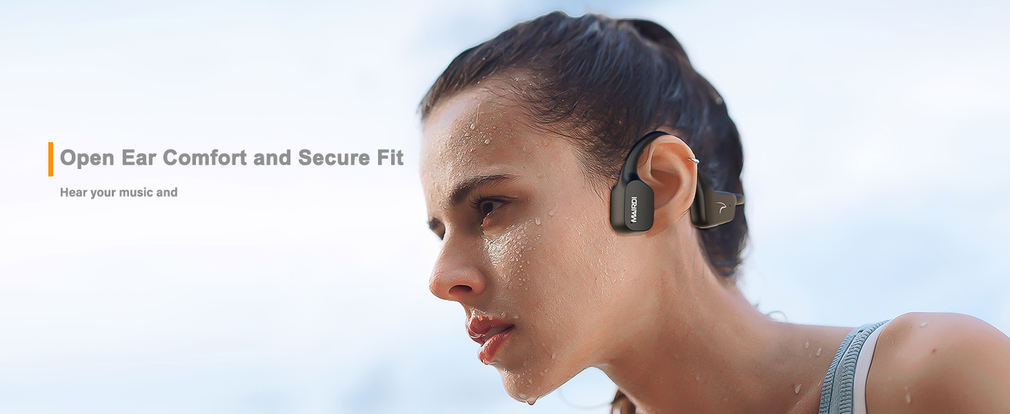 Amazon.com: MAIRDI Bone Conduction Headphone, Bluetooth Open Ear ...