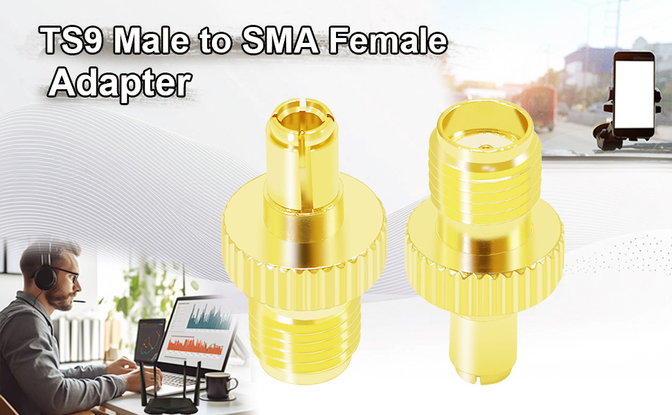 Amazon.com: CNARIO SMA TS9 Coax Adapter SMA Female to TS9 Male Coaxial Connector Gold Plated ...