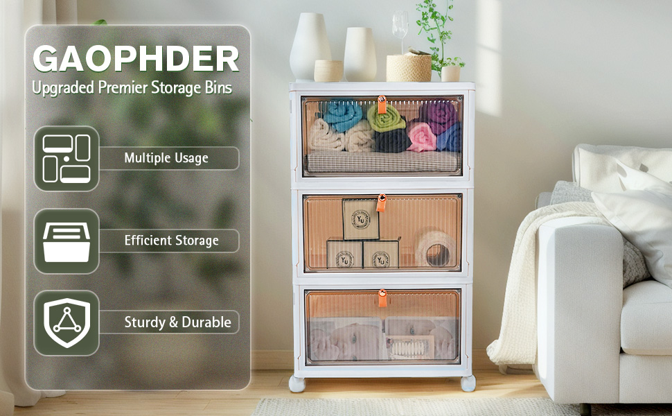 Amazon.com - Clear Storage Bins with Lid 4-Tier Stackable Storage Boxes ...