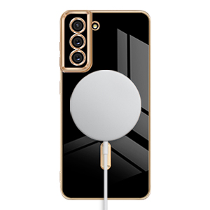 Amazon.com: Newseego for Samsung Galaxy S21 5G Magnetic Case, Cute Butterfly Plating Edge Case ...