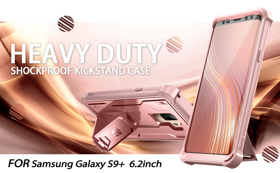 Amazon.com: Dexnor for Samsung Galaxy S9+ Plus Case, [Built in Screen Protector and Kickstand ...