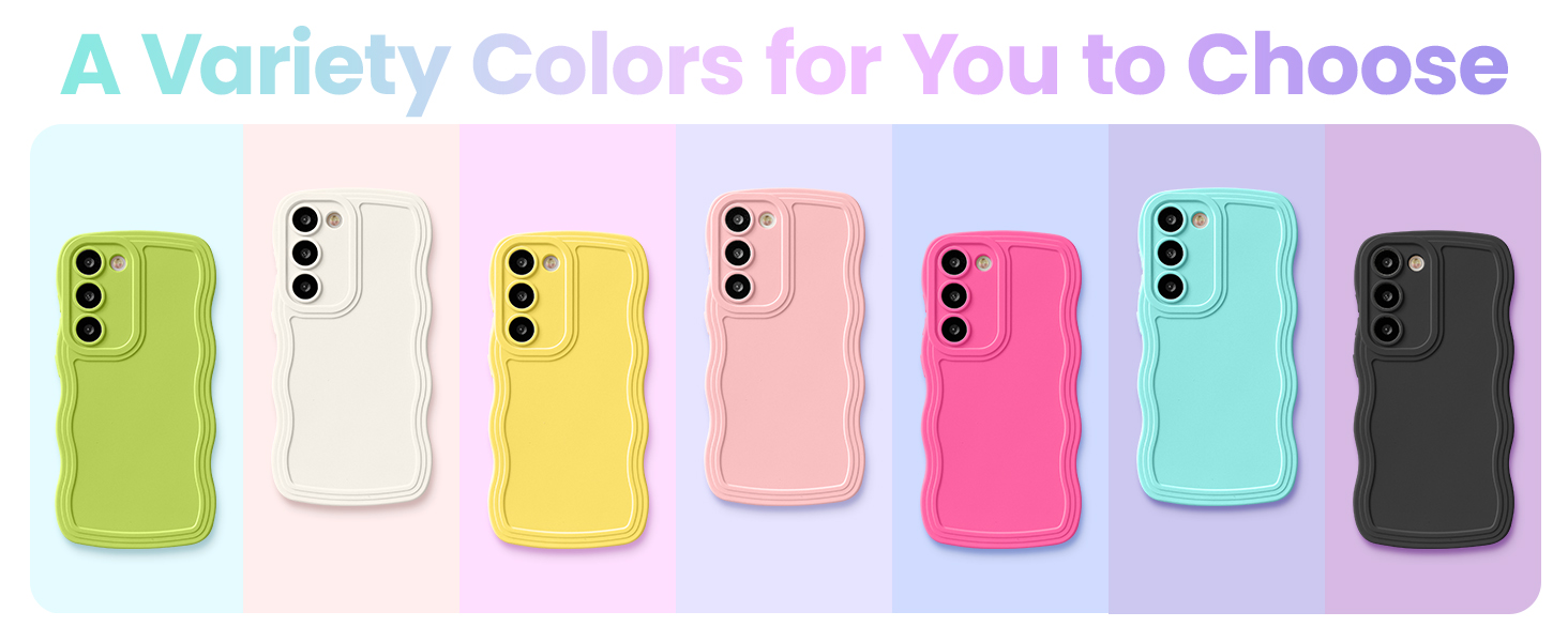 Amazon.com: UEEBAI Wave Frame Silicon Case for Samsung Galaxy S23 FE 5G Phone Case, Cute Wave ...