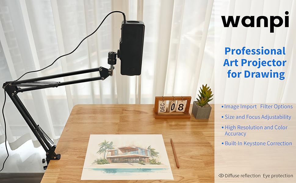 Amazon.com: WANPI Art Projector For Tracing，Drawing，Painting , Mini ...