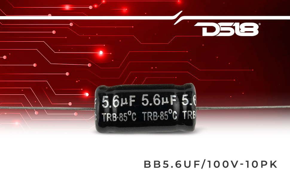 Amazon.com: DS18 BB5.6UF/100V-10PK 5.6uF 100V Non-Polarized Bass Blocking Capacitor - Non-Polar ...