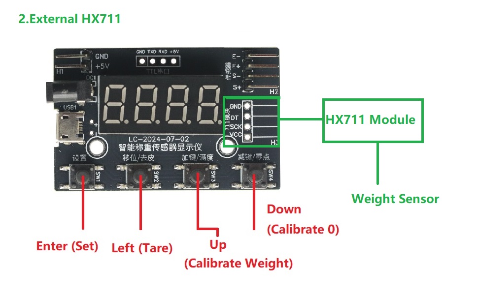 Amazon.com: Load Cell HX711 AD Module Weight Sensor Digital Display ...