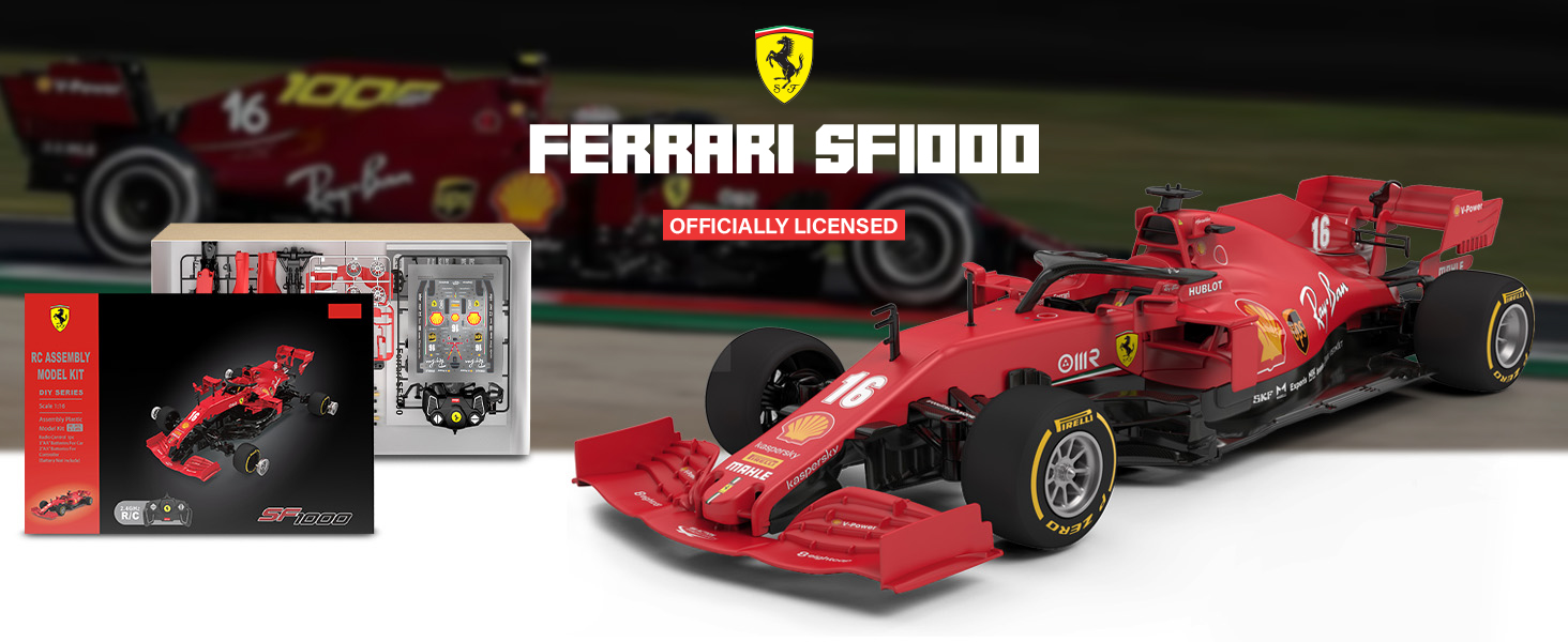 Amazon.com: Voltz Toys Licensed Ferrari F1 SF1000 RC Car Building Kit, 1/16 Scale Supercar ...