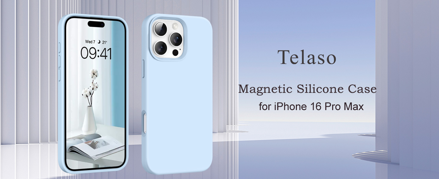 Amazon.com: Telaso for iPhone 16 Pro Max Case, iPhone 16 Pro Max Liquid Silicone Phone Case ...