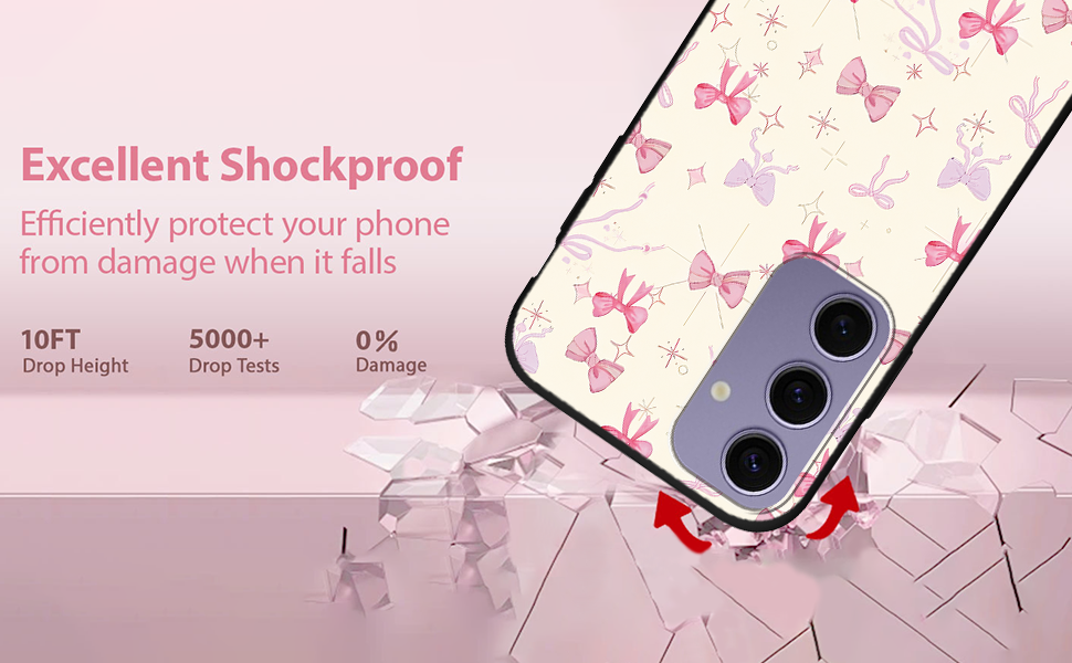 Amazon.com: Zrutru 2 Pack Pink Bow Aesthetic Pattern Phone Case for Samsung Galaxy A13 5G Pretty ...