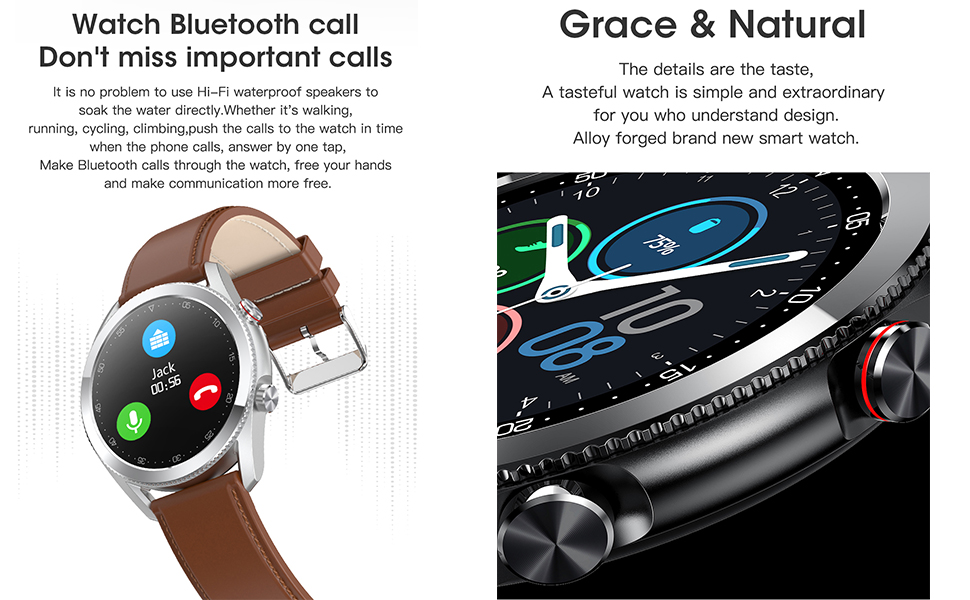 French Connection L19-E Unisex Smartwatch with Full touch screen, Metal ...