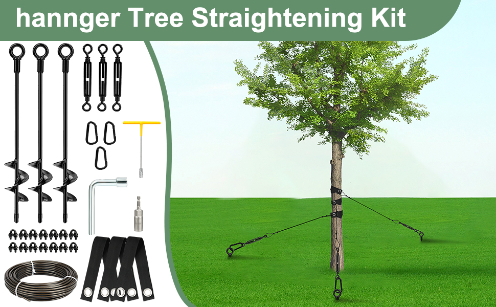 Amazon.com : hannger 3 Pack 18" Tree Stakes and Supports for Leaning ...