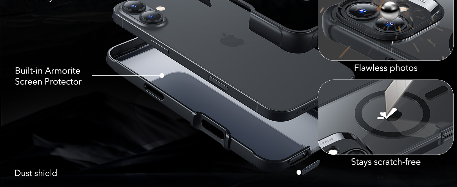 Amazon.com: ESR for iPhone 16 Plus Case, Compatible with MagSafe, Full-Body Military-Grade Drop ...