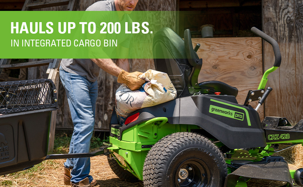 Amazon.com : Greenworks PRO 80V 42” Riding Lawn Mower, CROSSOVERZ Zero Turn Lawn Mower ...