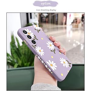 Amazon.com: LEECG for Galaxy S23 FE Case, Chrysanthemum Creative Side Print Design for Samsung ...