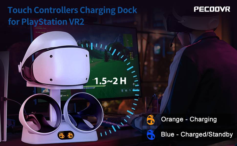 Amazon.com: PECOOVR PSVR 2 Controller Charging Station, Lightning Dock for PS5 VR2, VR Sense ...