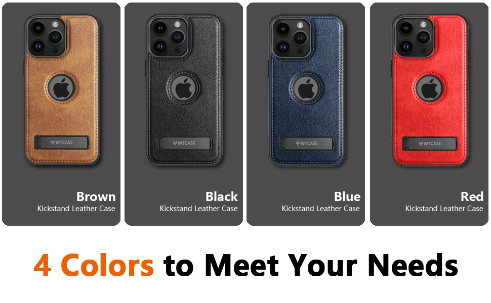 Amazon.com: WTCASE Magnetic for iPhone 13/14 Leather Case,Built-in Invisible Stand [Compatible ...