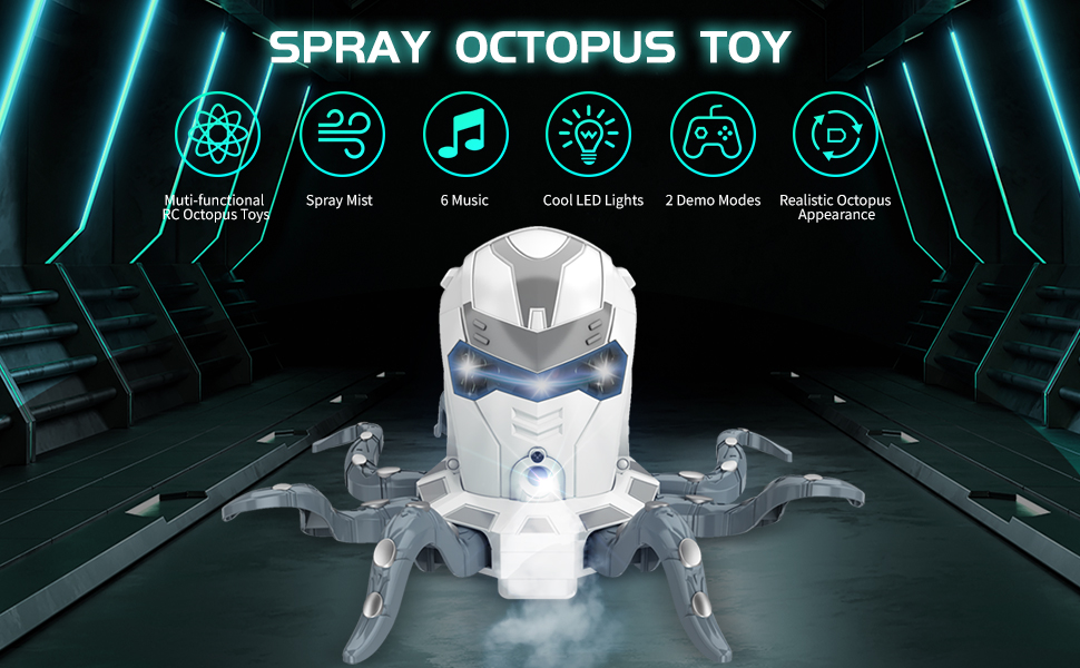 Amazon.com: sumsync Remote Control Octopus Kids Toys - Realistic RC ...