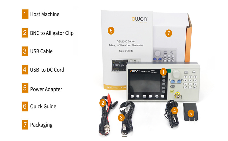 Amazon.com: OWON Waveform Generator,30MHz Bandwidth, 125MSa/s Sampling ...
