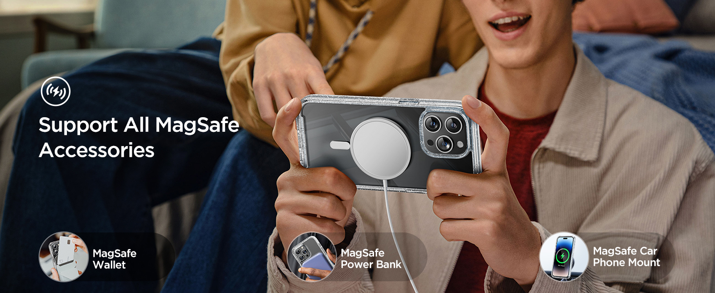 Amazon.com: Miracase Magnetic for iPhone 15 Pro Max Case 6.7'' [Compatible with Magsafe] Full ...