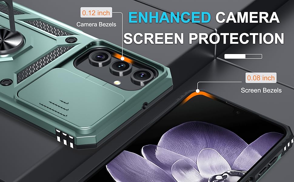 Amazon.com: Janmitta Compatible with Samsung Galaxy A16 5G/4G Case Built in Slide Camera Lens ...