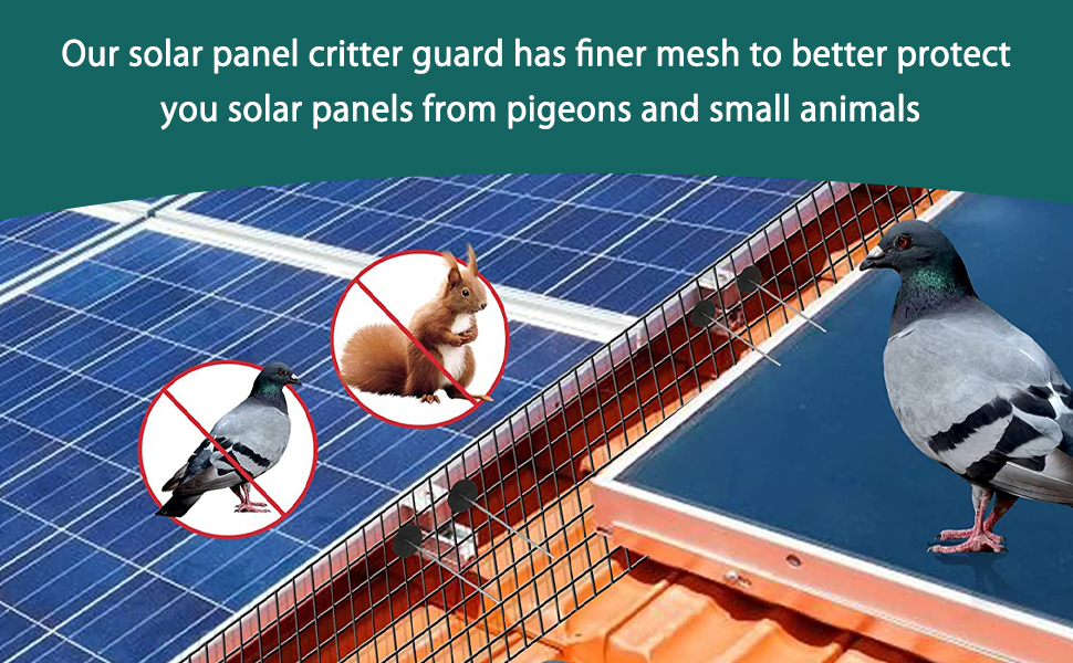 Amazon.com : Fokzucyo Solar Panel Bird Guard,6" x50'Critter Guard,PVC Coated Galvanized Critter ...