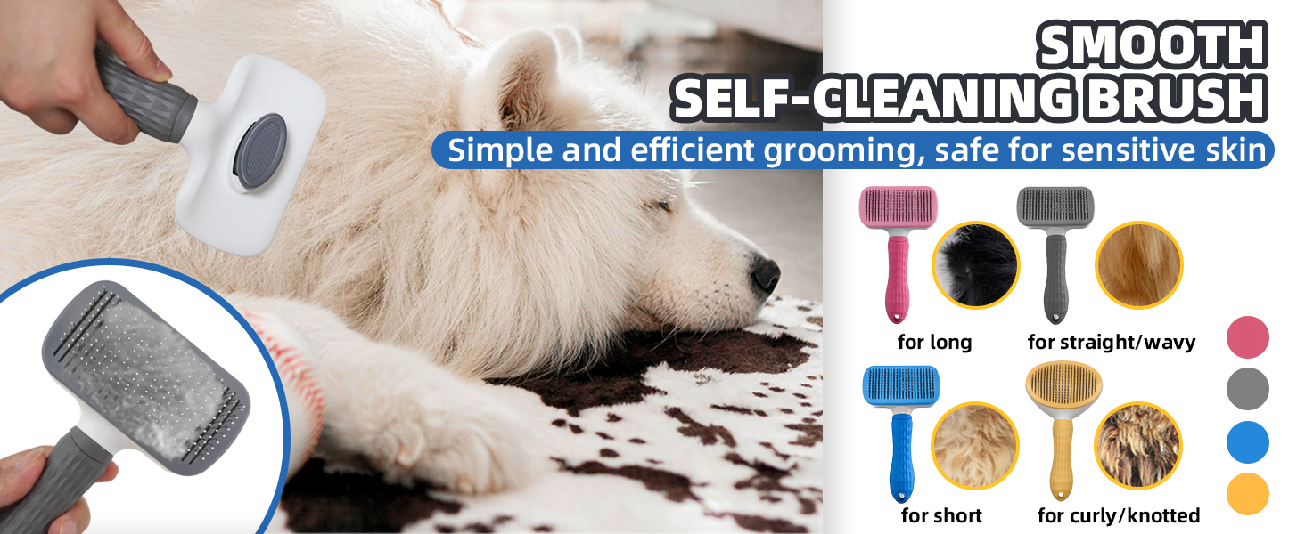 Amazon.com: KUEIOX Dog Brush for Shedding,9 PCS in One Pet Slicker Hair Brush Kit with Pet Nail ...