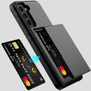 Amazon.com: Nvollnoe Samsung S21 FE Case with Card Holder - Dual Layer Heavy Duty Protective ...