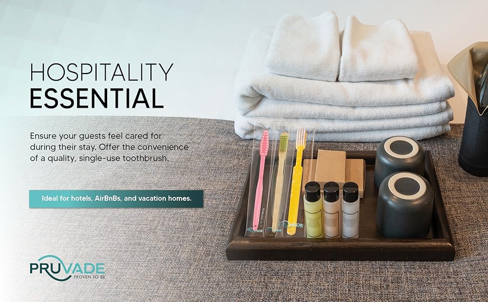 Amazon.com : Pruvade 144 Pack Disposable Toothbrushes with Toothpaste ...