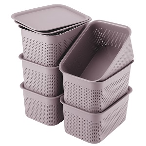 Amazon.com - AREYZIN Plastic Storage Bins With Lid Set of 6 Storage ...