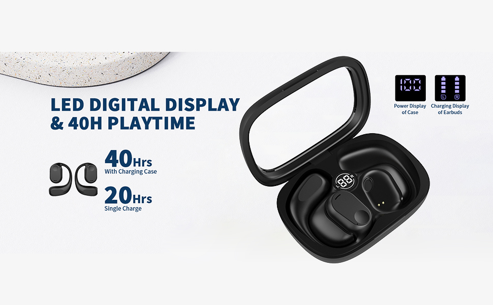 AmeFanie Open Ear Headphones,Bluetooth 5.3 Wireless Headphones with ...