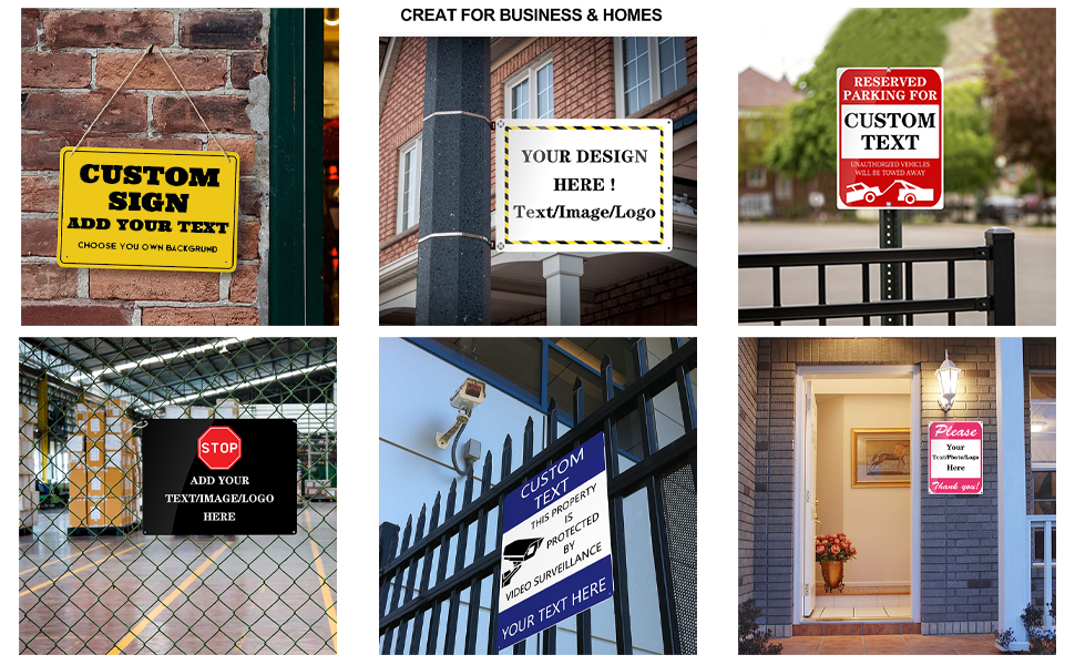 Amazon.com: Custom Signs Outdoor Metal Sign ,Personalized Aluminum ...