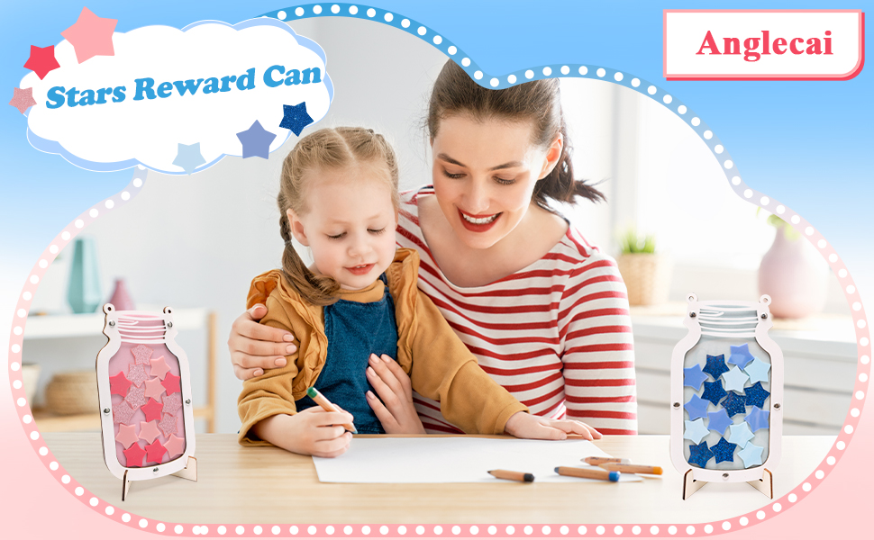 Amazon.com : Reward Incentive Jar, Anglecai Stars Incentive Jar for ...