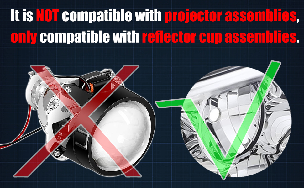 Amazon.com: CHOPDARK H4 H19 9003 HB2 HS1 LED Bulb Mini Projector Lens for Left-Hand Drive ...