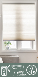 Amazon.com: Yoolax Motorized Top Down Bottom Up Shades with Remote, Day Night Cellular Shades ...