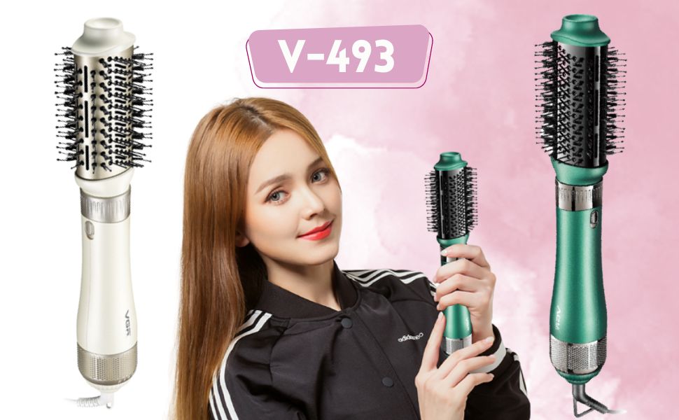 VGR V-493 Hair Dryer Brush 4 in 1 Hot Air Brush for Drying/Curling/Straightening, One-Step Blow ...