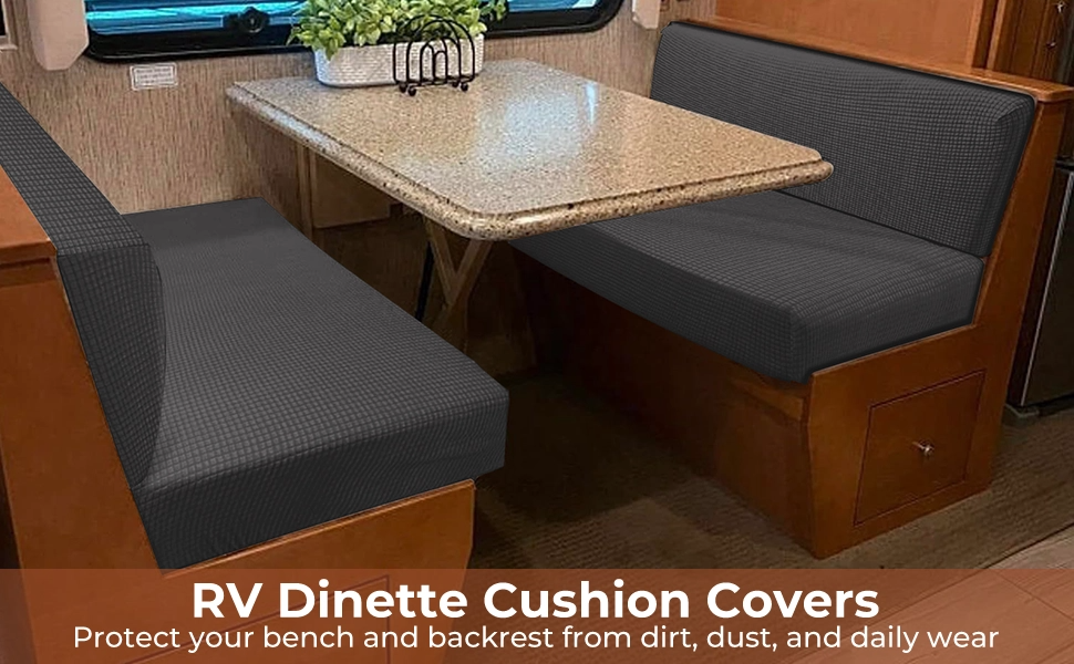 Amazon.com: RV Dinette Cushion Covers - Elastic Seat Covers Camper Cushion Slipcovers for ...