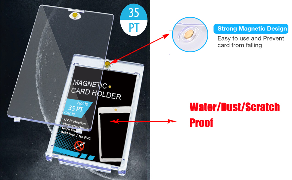 Amazon.com: 25 PCS Magnetic Card Holder for Trading Cards,35PT One Touch Card Holder 2-Piece ...