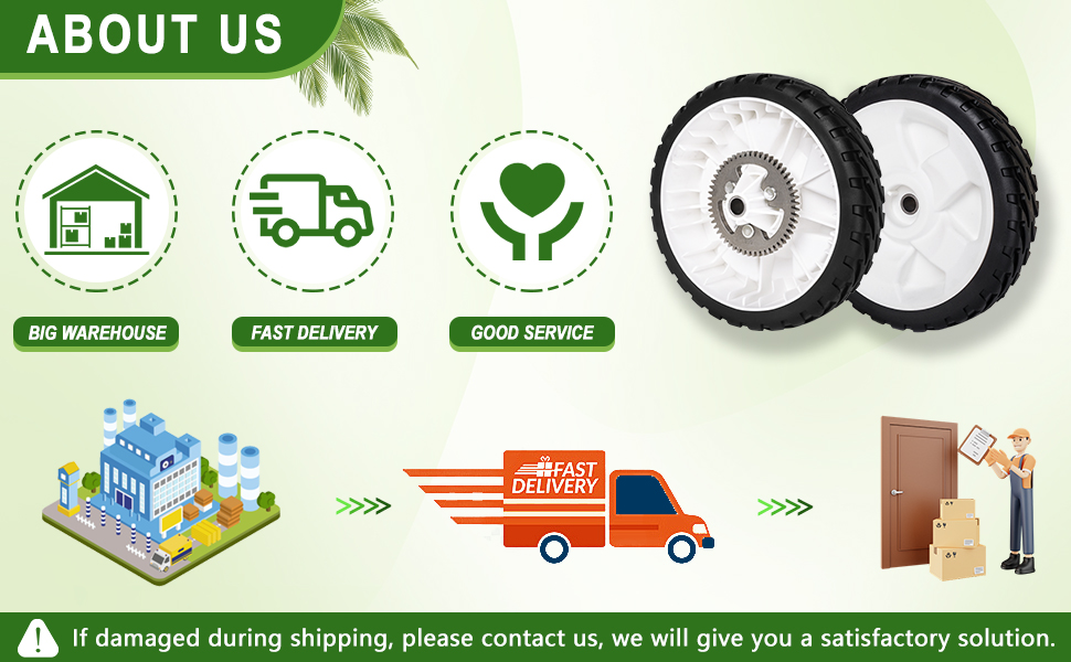 Amazon.com : JSXDNWYJ 137-4835 8 inch Rear Drive Wheels 119-3822 Mower Wheels (52 Teeth) Fit for ...