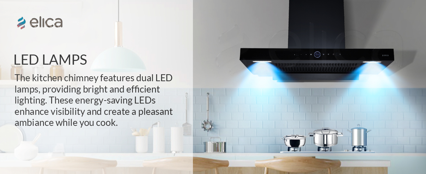 Elica 90cm 1600 m3/hr BLDC Filterless Autoclean Kitchen Chimney with FULL GRILL & 15 Years ...