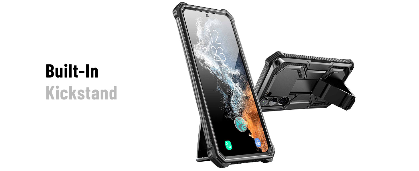 Amazon.com: i-Blason Armorbox for Samsung Galaxy S23 Case with Stand & Belt-Clip [Built-in ...