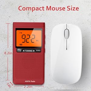 Amazon.com: AM FM Portable Radio Personal Radio with Excellent ...