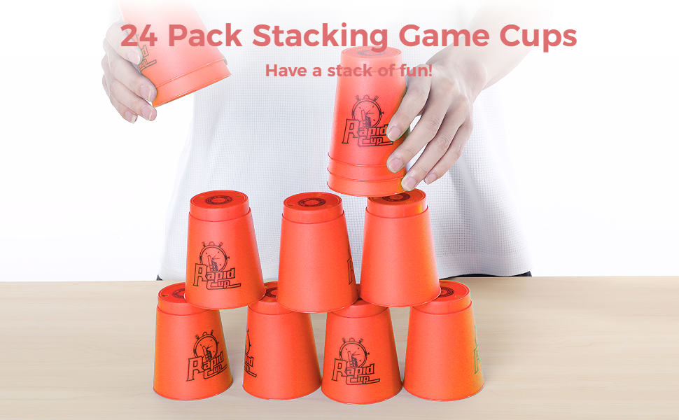 Amazon.com: yeesport Sport Stacking Cups, 24pcs Sports Stacking Cups ...