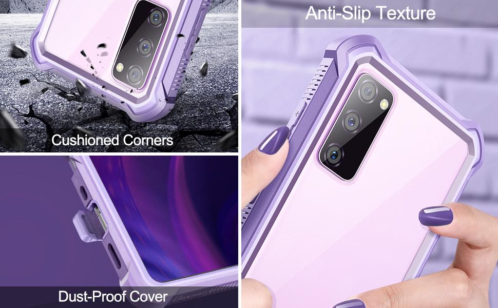 Dexnor Compatible with Samsung Galaxy S20 FE Case with Screen Protector Clear 360 Full Body ...