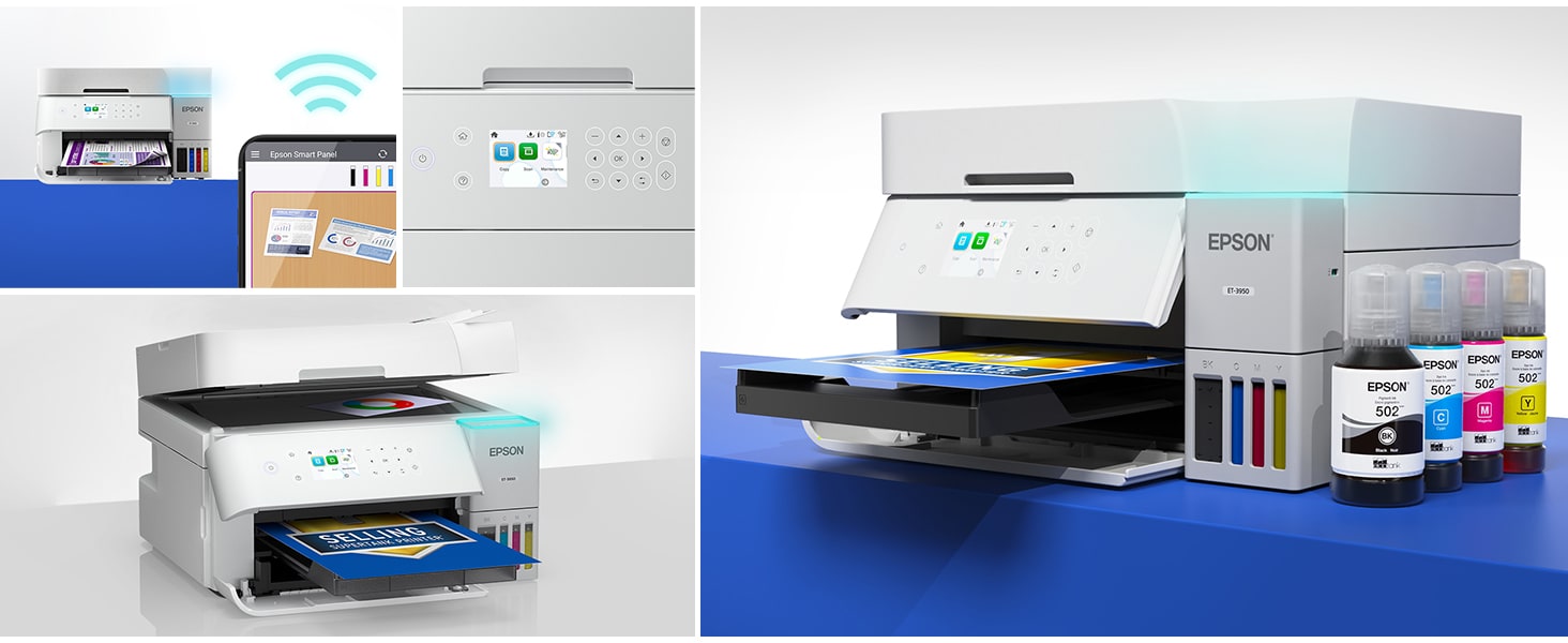 Amazon.com: Epson EcoTank ET-3950 Wireless All-in-One Color Supertank Printer with up to 3 Years ...