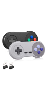 Amazon.com: 2 Pack 2.4GHz Wireless Controller for SNES Console ...