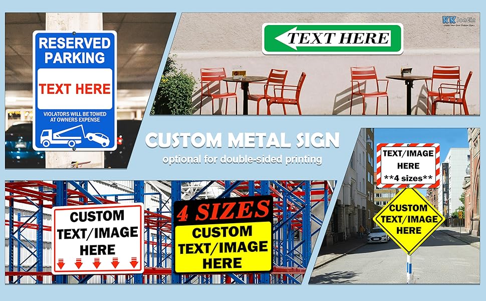 Amazon.com : KK JONEIN Custom Metal Parking Sign for Outside 10”x7 ...