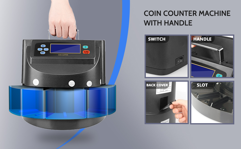 Amazon.com : SOKO Coin Counter Machine/Coin Sorter, Professional Change Counter Machine Eletric ...