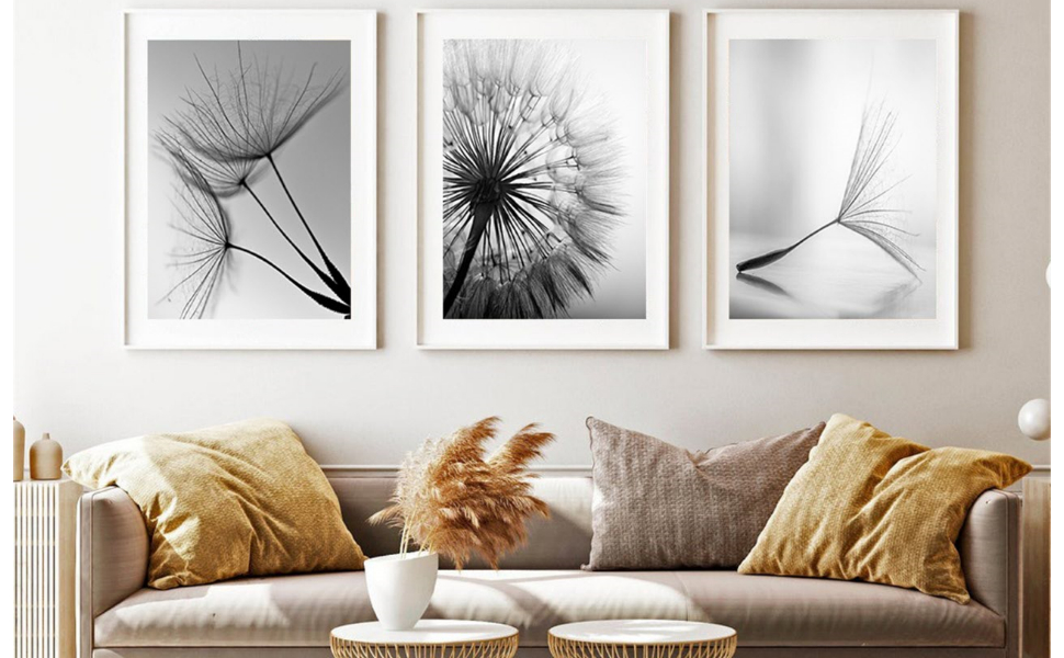 Amazon.de: TROYSINC 3er Set Design-Poster Wandbilder, Pusteblume Ohne Rahmen Wandbild Print ...
