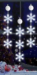 Amazon.com: LYUBASA [Timer] 3Pcs Christmas Window Lights Decorations ...