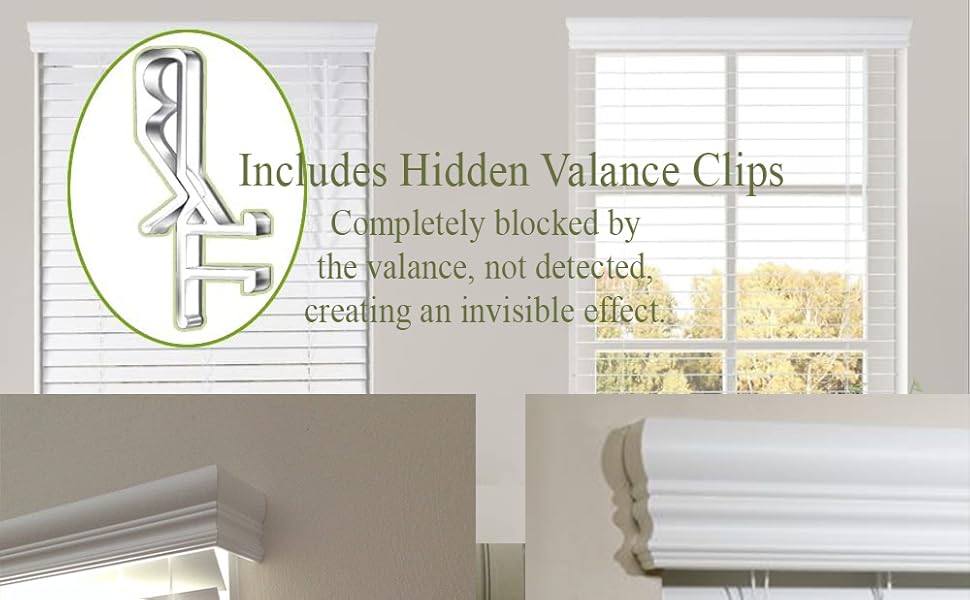 Amazon.com: Faux Wood Blinds Valance for Horizontal and Venetian Blinds ...